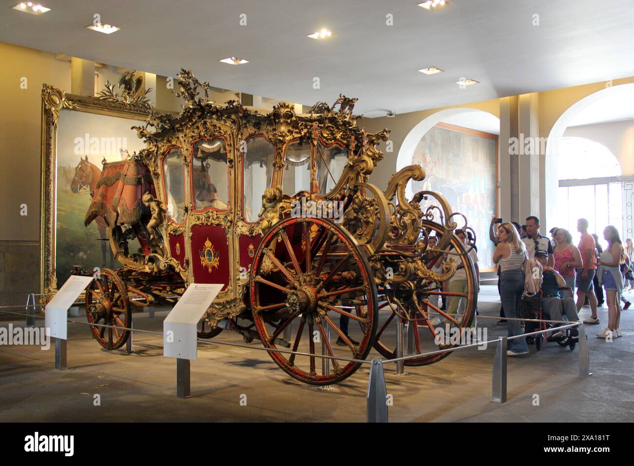 Mexico City, Mexico - Aug 9 2023: Carriage Hall of the National Museum ...