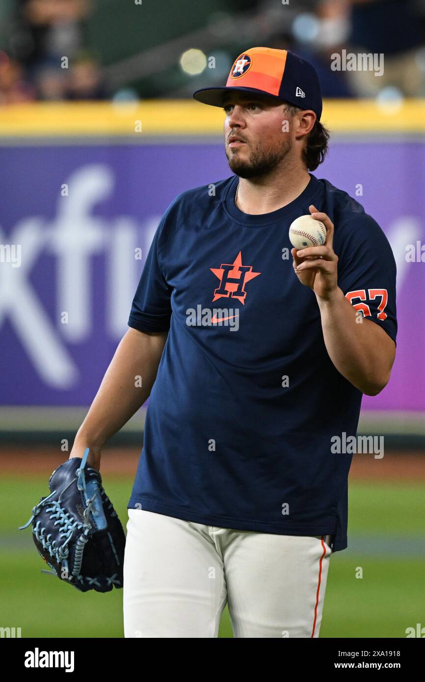 Houston Astros pitcher Parker Mushinski (67) during the MLB baseball ...