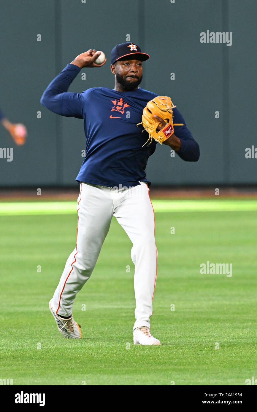 Houston Astros pitcher Alex Speas (64) during the MLB baseball game ...