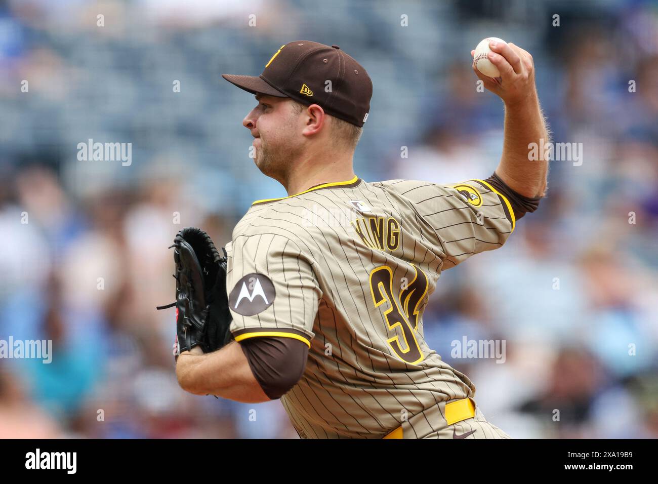Kansas City, MO, USA. 2nd June, 2024. San Diego Padres starting pitcher ...