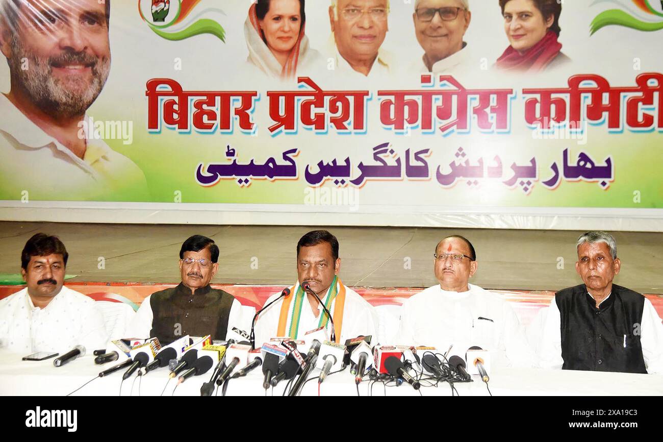 PATNA, INDIA - JUNE 3: Bihar Congress president Akhilesh Prasad Singh ...