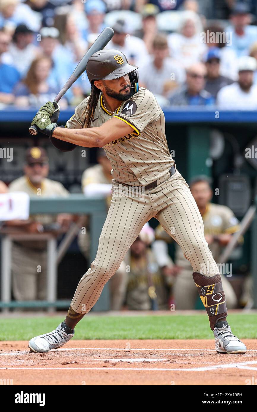 June 2, 2024: San Diego Padres outfielder Fernando Tatis Jr. (23) bats ...