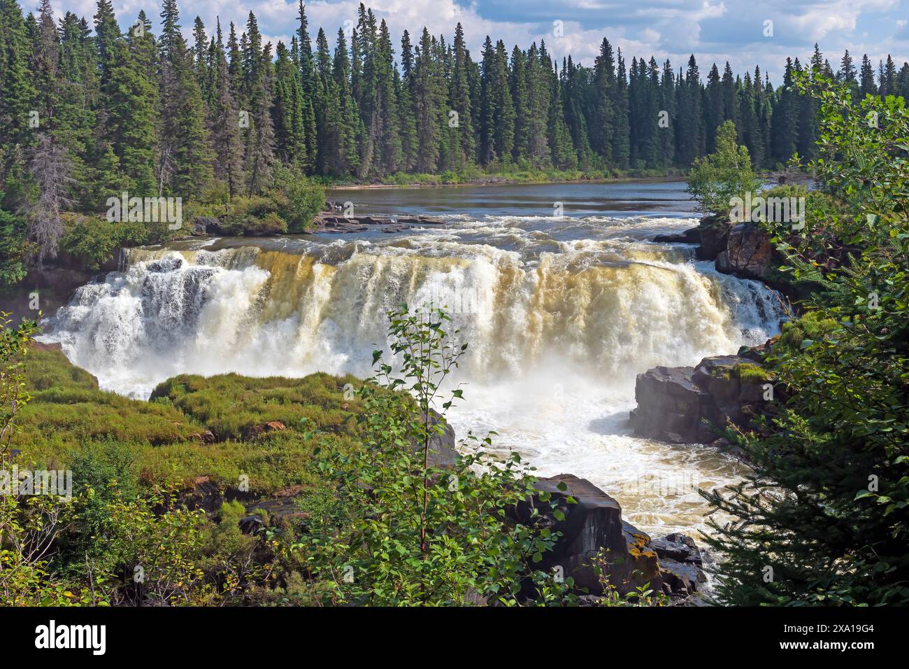 The Grass River Flowing Over Pisew Falls in Northern Manitoba Stock Photo - Alamy