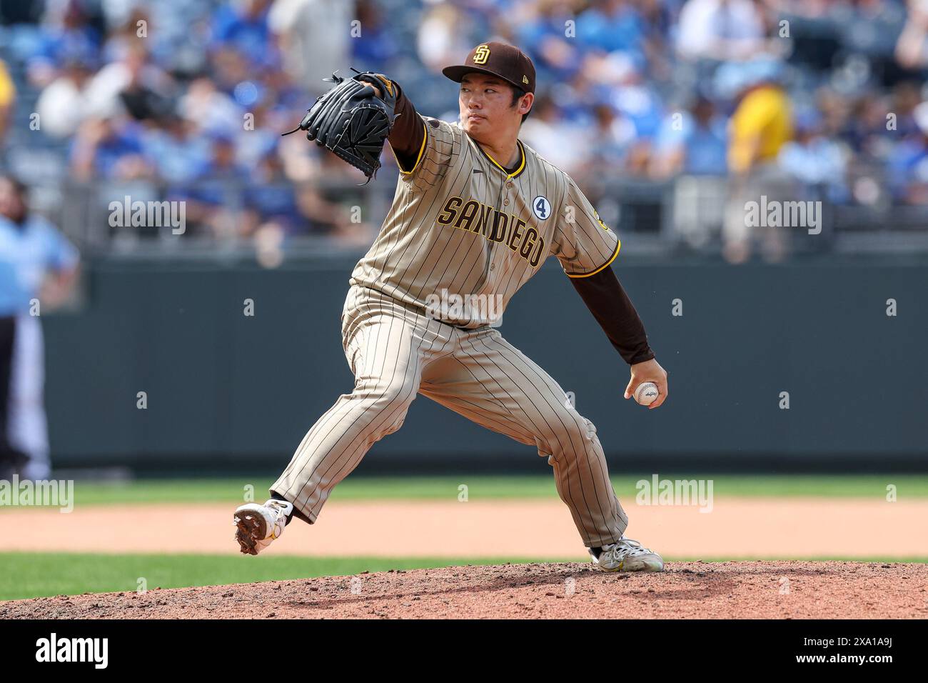June 2, 2024: San Diego Padres pitcher Yuki Matsui (1) throws against ...
