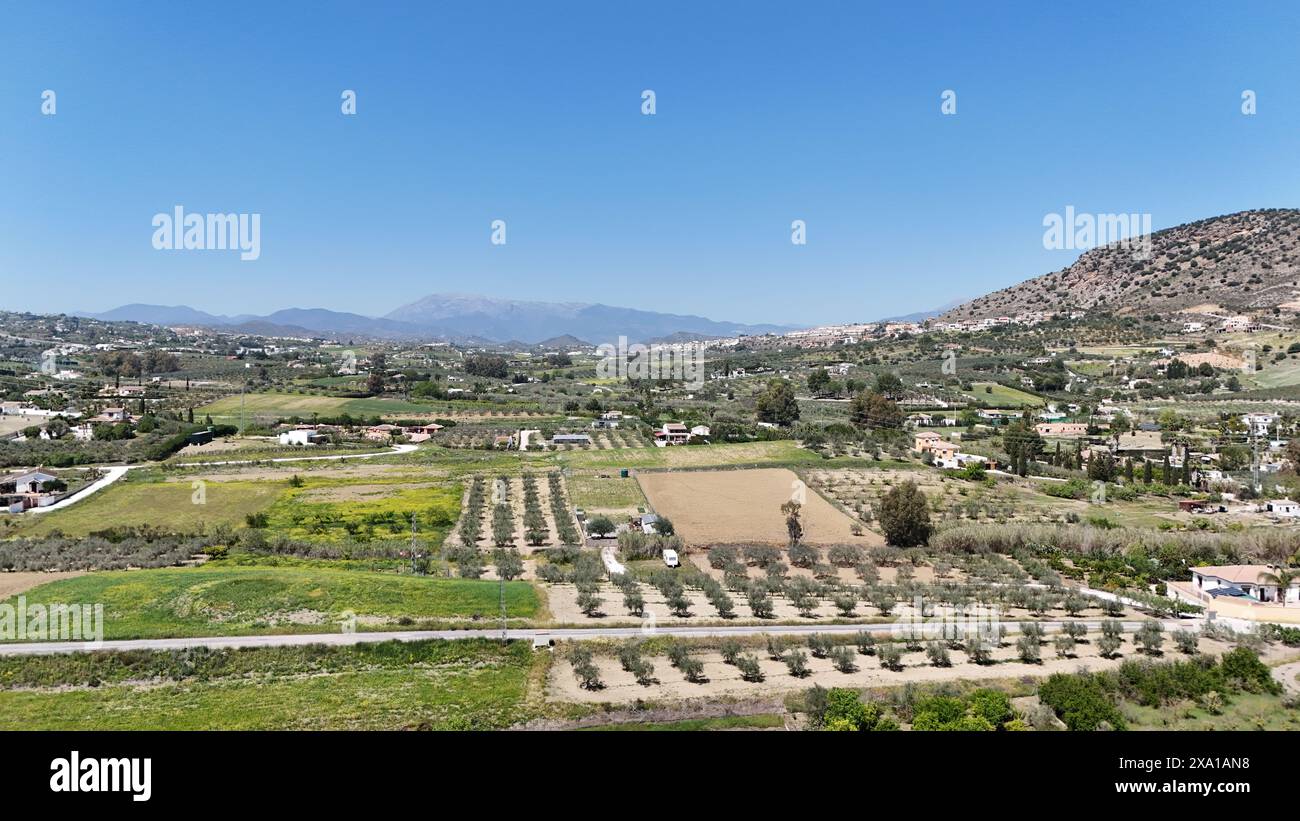 An aerial view of the picturesque Malaga, Spain landscape Stock Photo ...