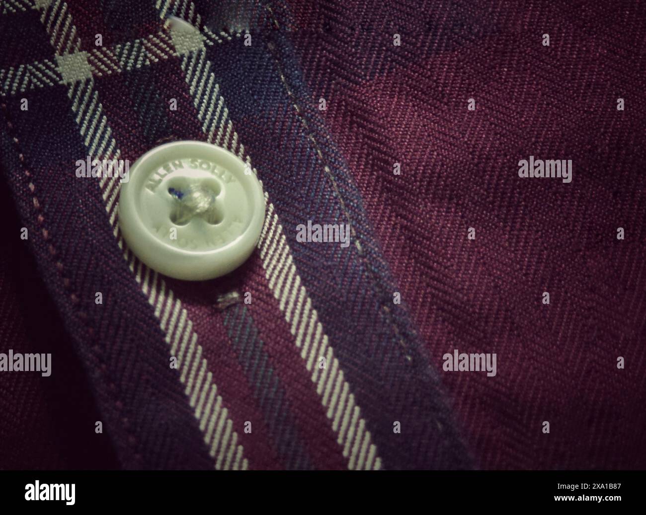 A button on stylish purple shirt and tie Stock Photo - Alamy
