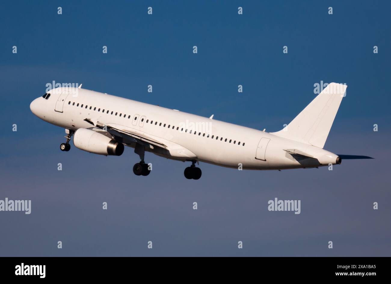 Take off passenger plane in the sky Stock Photo - Alamy