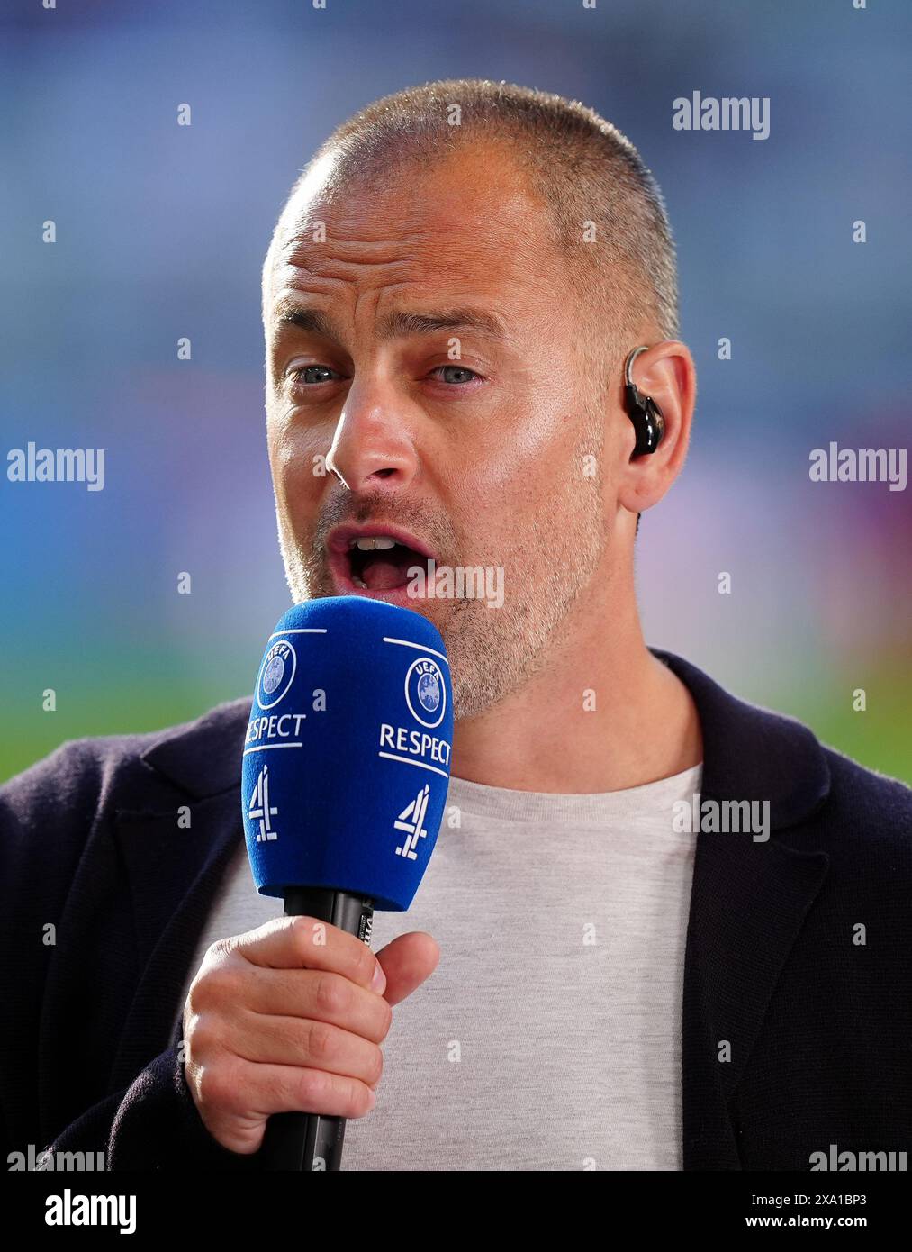 Pundit and former footballer Joe Cole during an international friendly ...