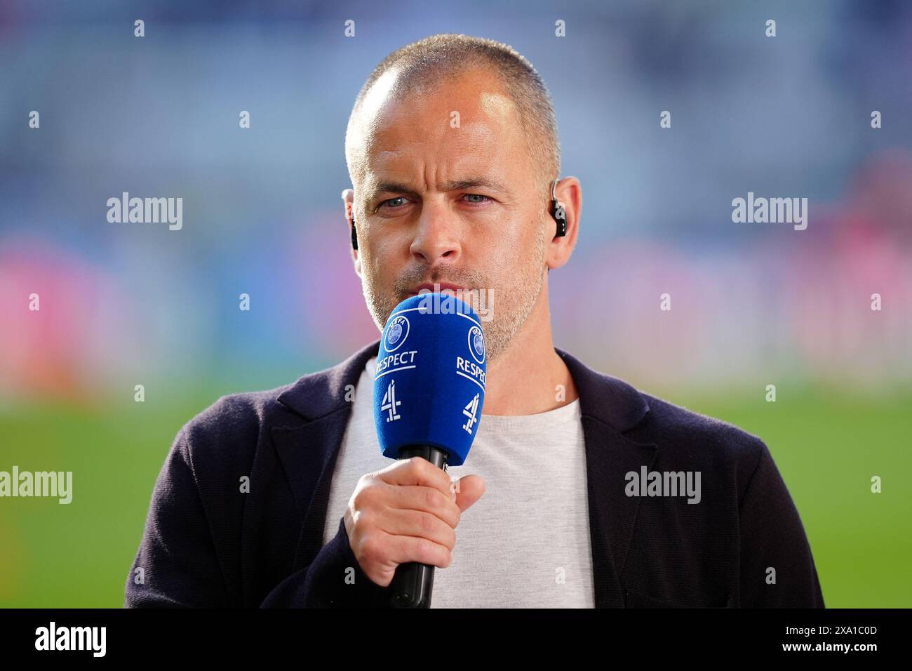Pundit and former footballer Joe Cole during an international friendly ...