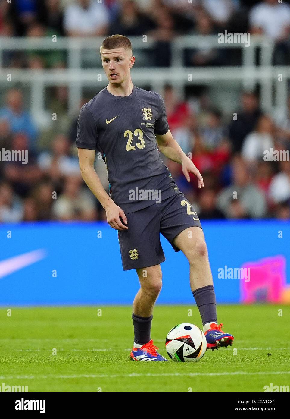 England's Adam Wharton during an international friendly at St. James ...