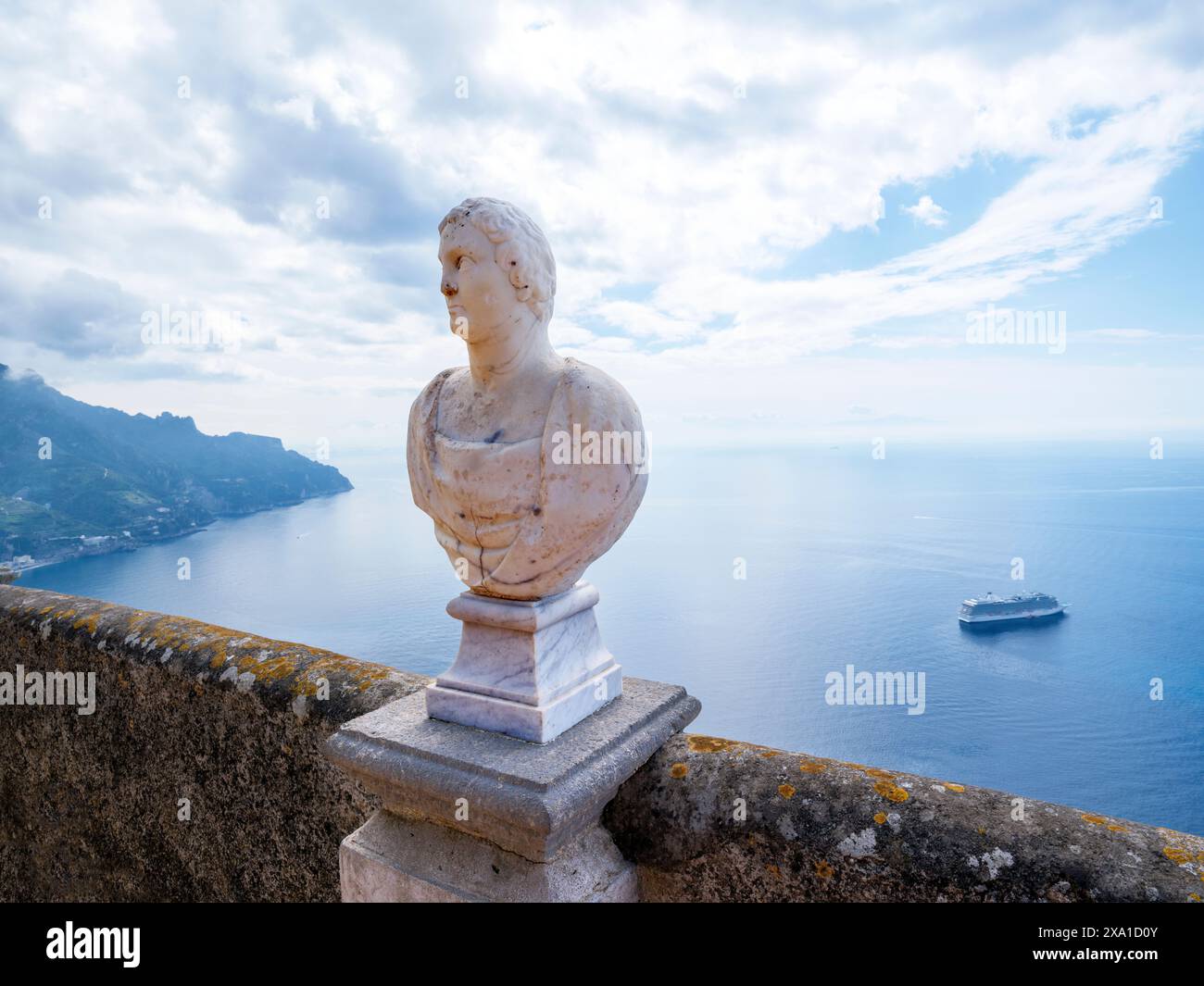 Terrace of Infinity, Marble Busts Villa Cimbrone Ravello, Amalfi Coast ...