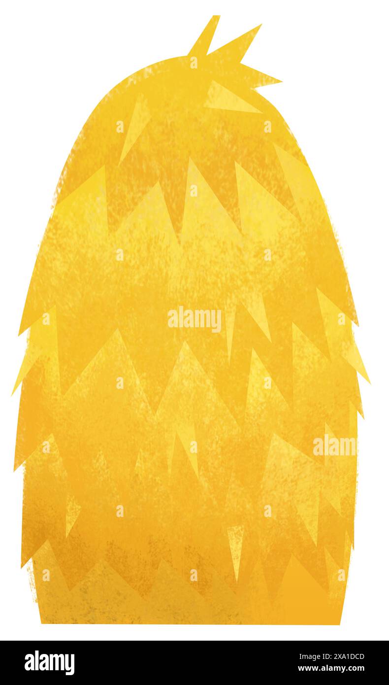 Cartoon scene with farm stack of hay nature harvest isolated background ...