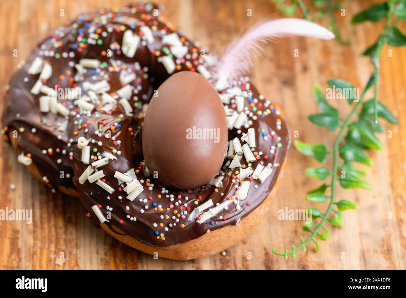 A closeup of Mona de Pascua, a typical food of Spanish pastries Stock ...