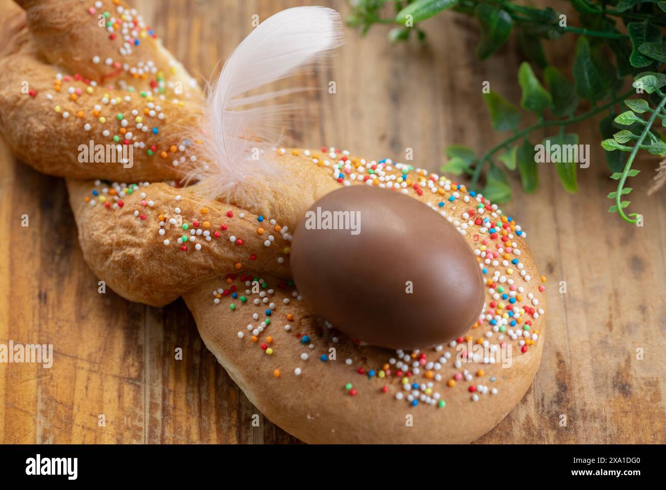 A closeup of Mona de Pascua, a typical food of Spanish pastries Stock ...