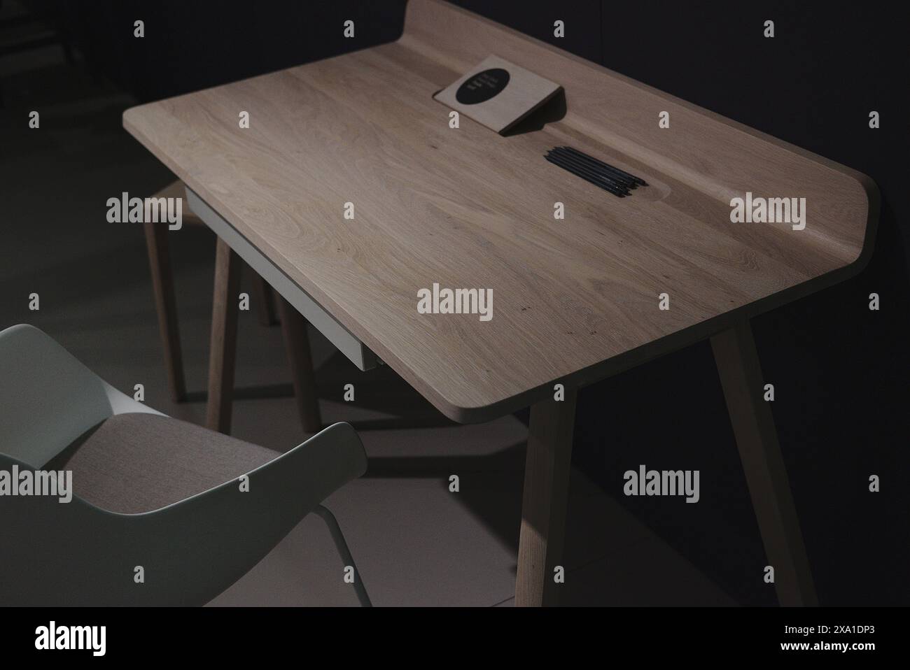 Dark empty office room desk hi-res stock photography and images - Alamy