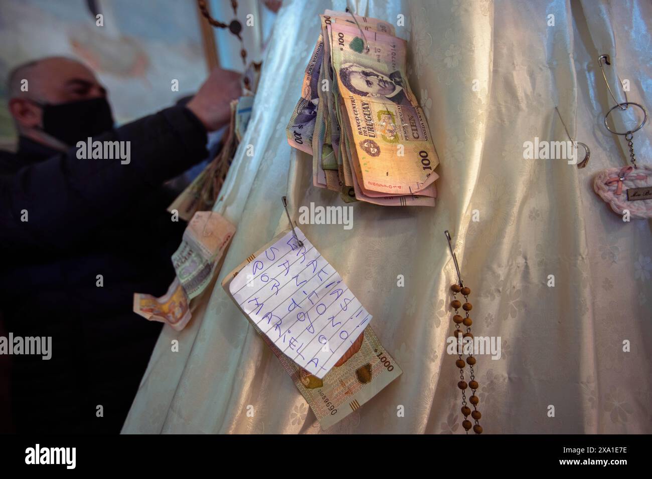 Money and letters are left by people attending the annual celebration ...