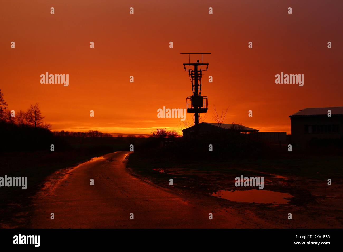 intensive sunset without any filter Stock Photo - Alamy