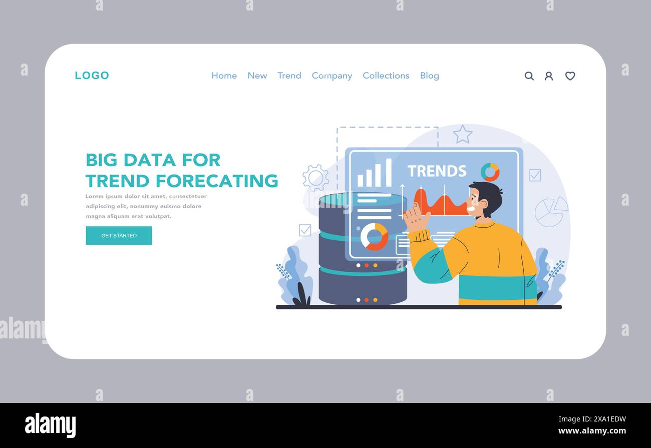 Trend watching web or landing. Specialist tracking new business trends ...