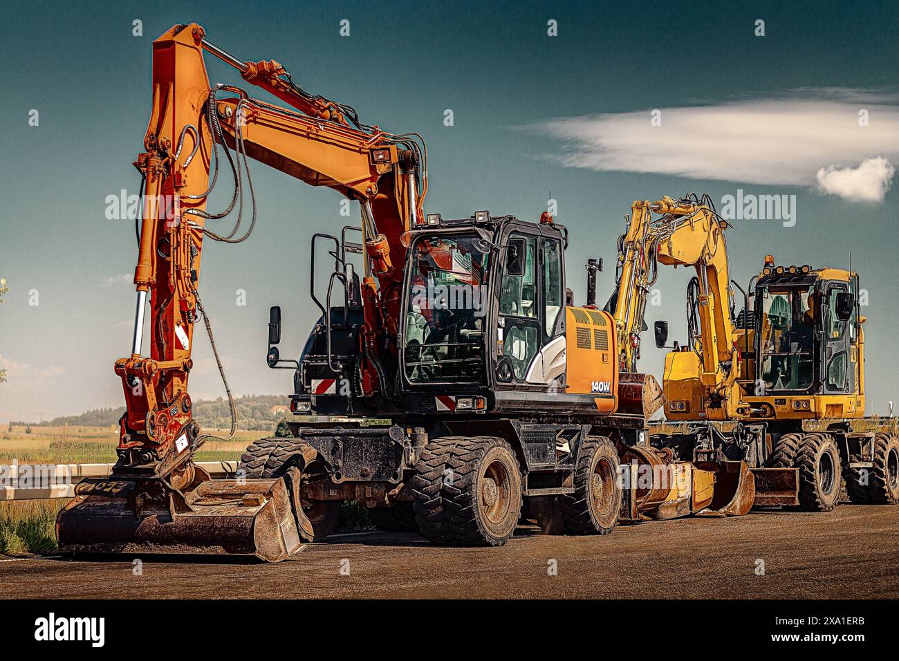 Heavy loader construction road hi-res stock photography and images - Alamy