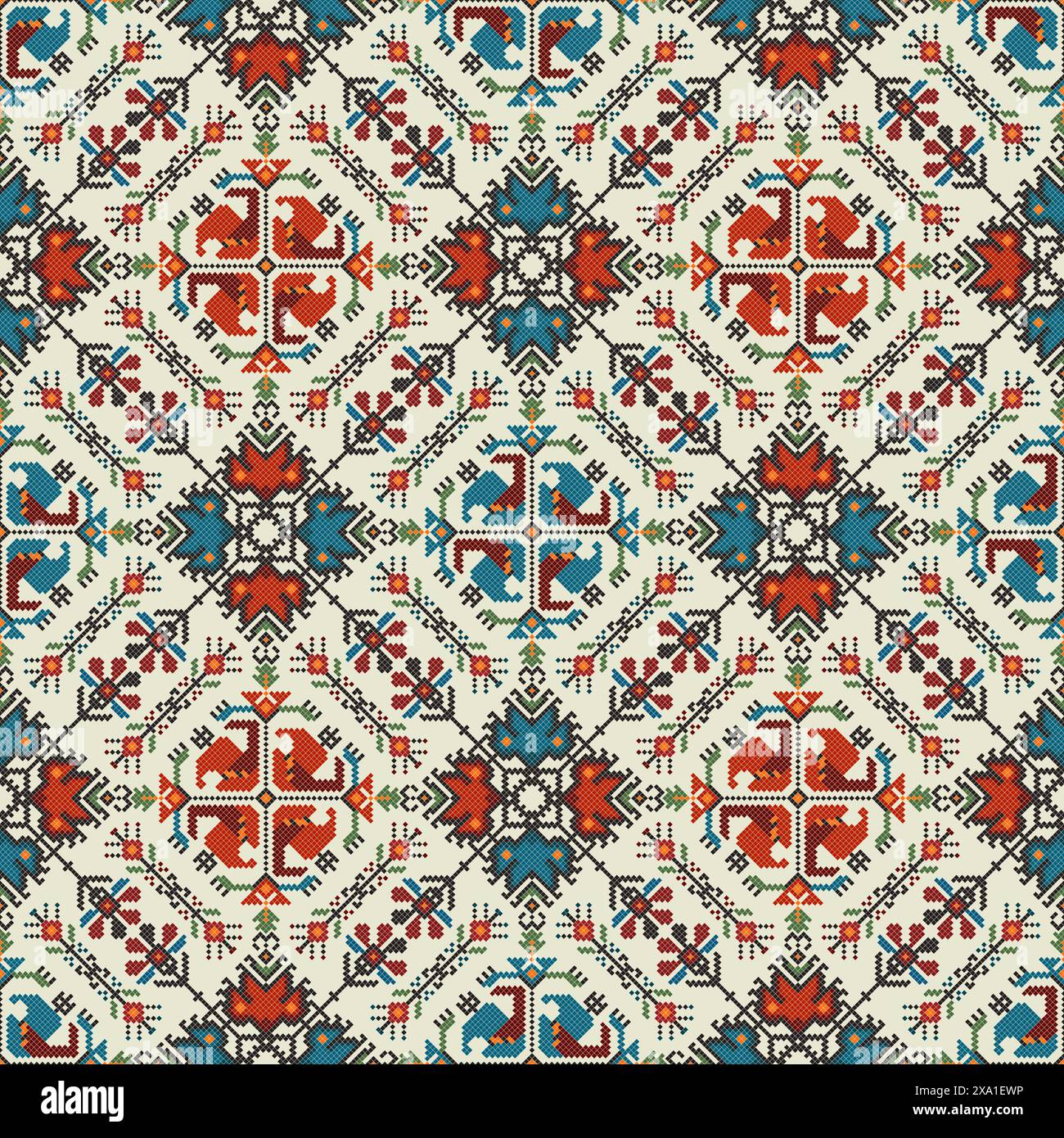 Traditional Bulgarian embroidery vector pattern Stock Vector Image ...