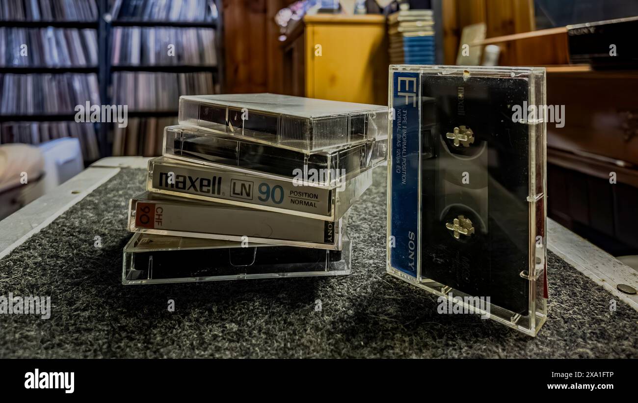 The old audio cassette tapes, with a vintage feel for that rediscovered ...