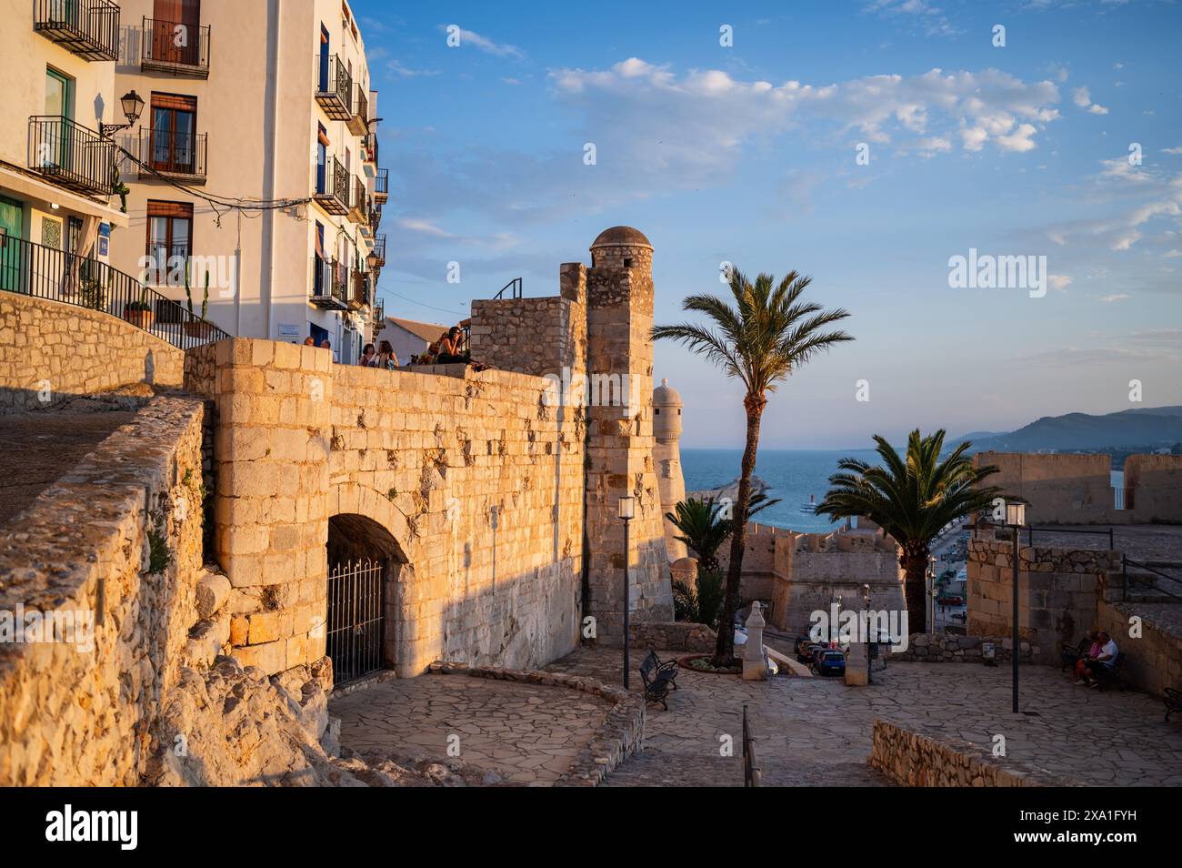 Papa Luna castle in Peñiscola, Castellon, Valencian Community, Spain ...