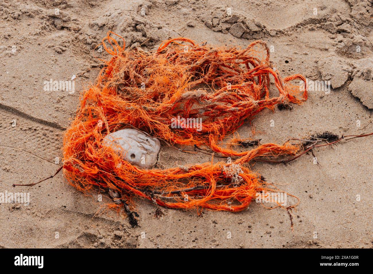 Fishing net on the beach Stock Photo - Alamy