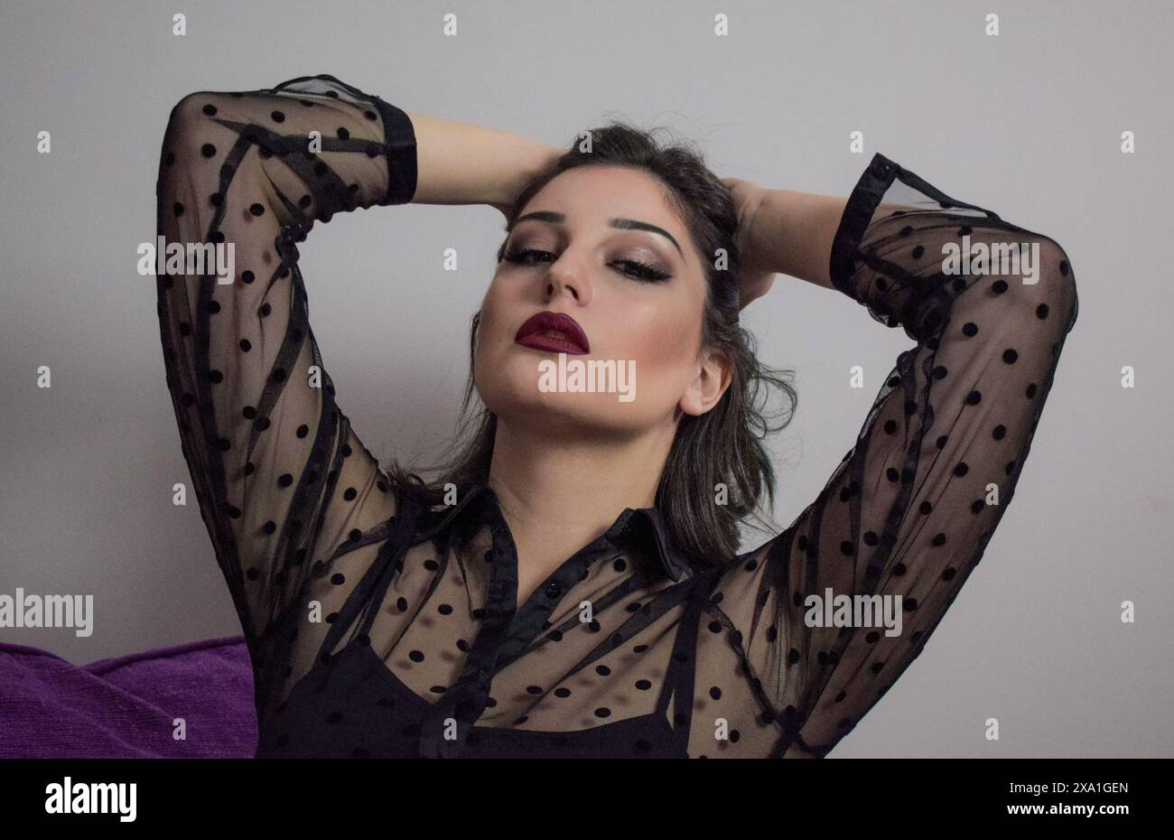 Alluring portraits of a beautiful goth girl Stock Photo - Alamy