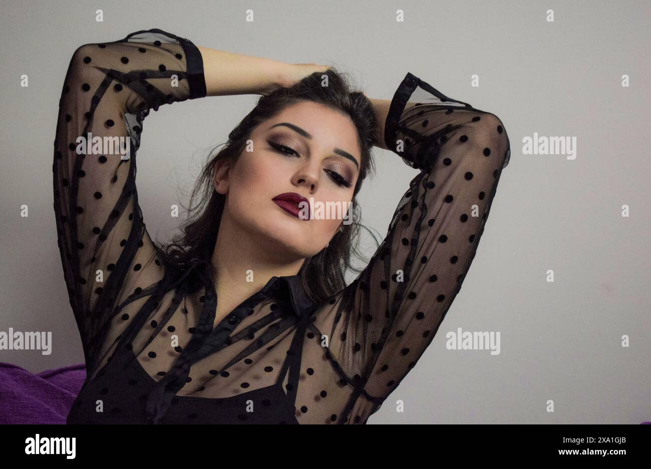 Alluring portraits of a beautiful goth girl Stock Photo - Alamy