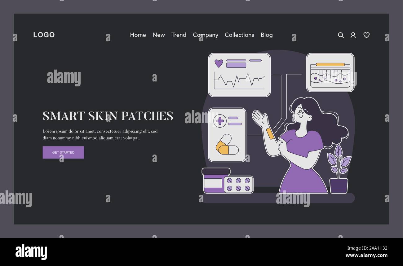 Skincare innovation concept. Woman interacting with advanced smart skin ...