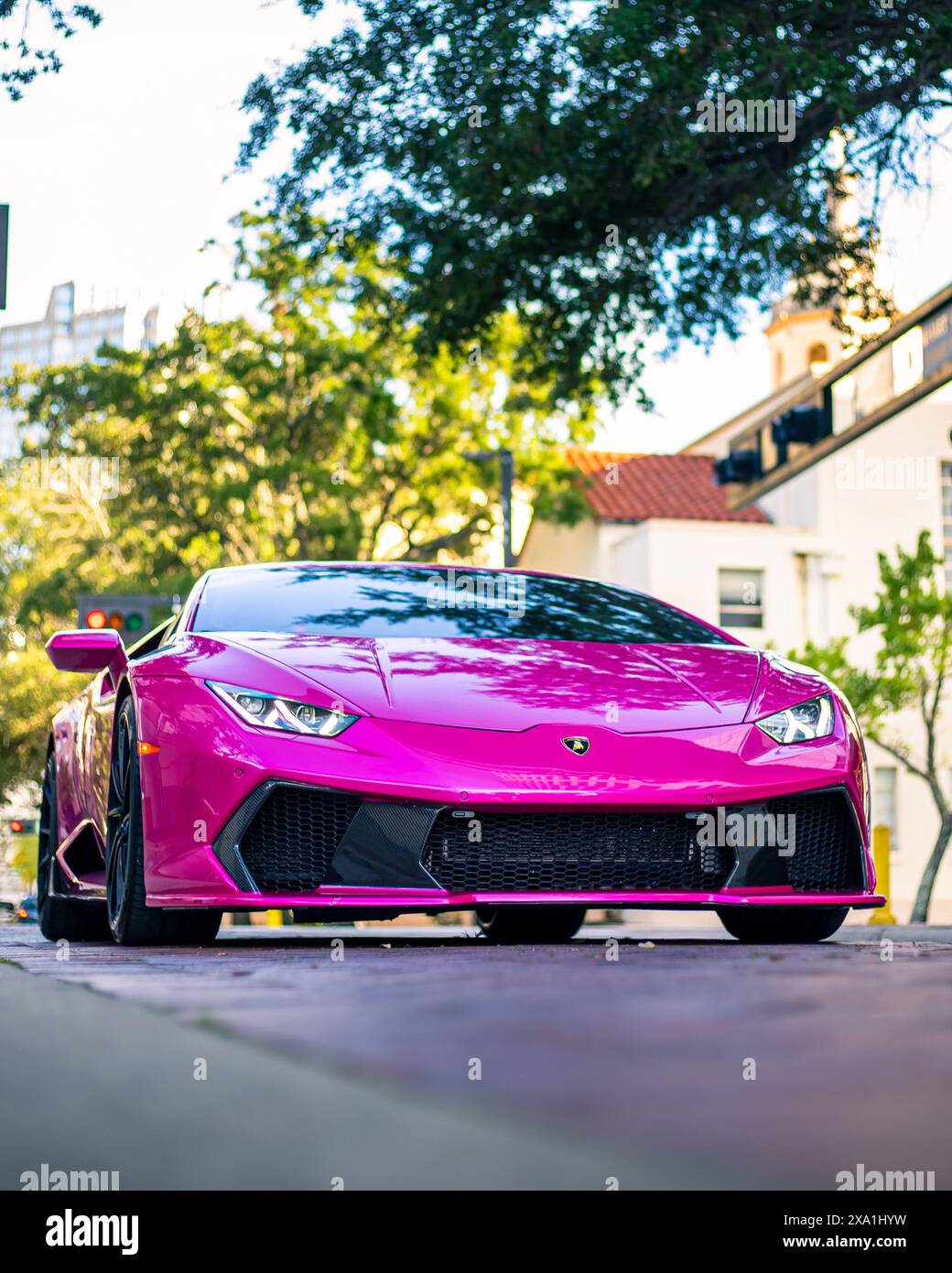 A vertical shot of a one of one Lamborghini Huracan with a carbon fiber ...