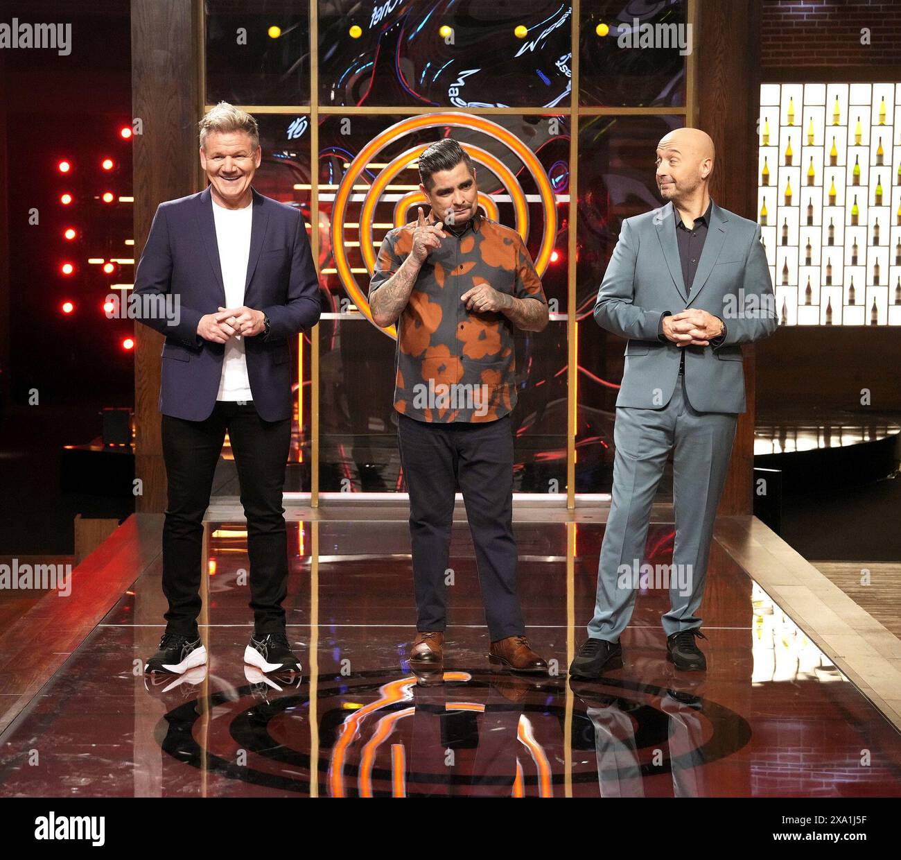 MASTERCHEF, from left: host / judge Gordon Ramsay, judges Aaron Sanchez ...