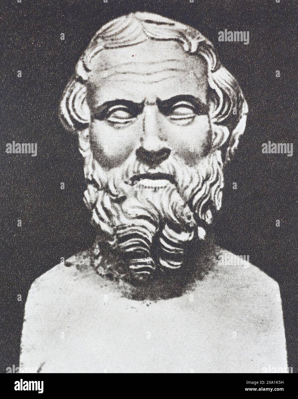 Marble bust of Herodotus - ancient Greek historian. Photography from ...