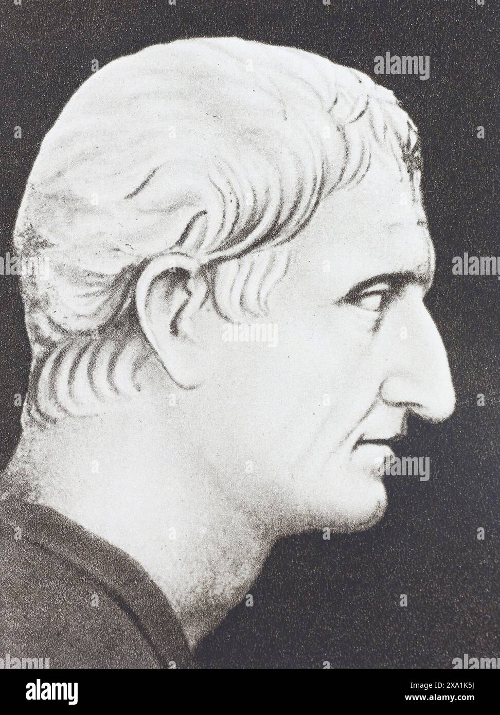 Marble bust of Menander - ancient Greek dramatist. Photography from the ...