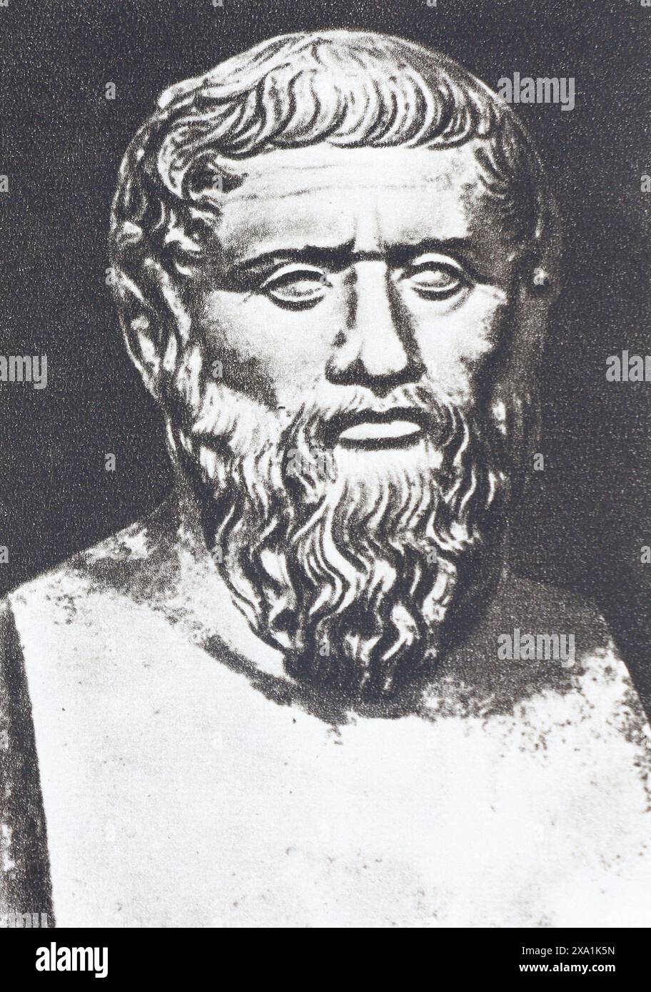 Marble bust of Plato - ancient Greek philosopher. Photography from the ...