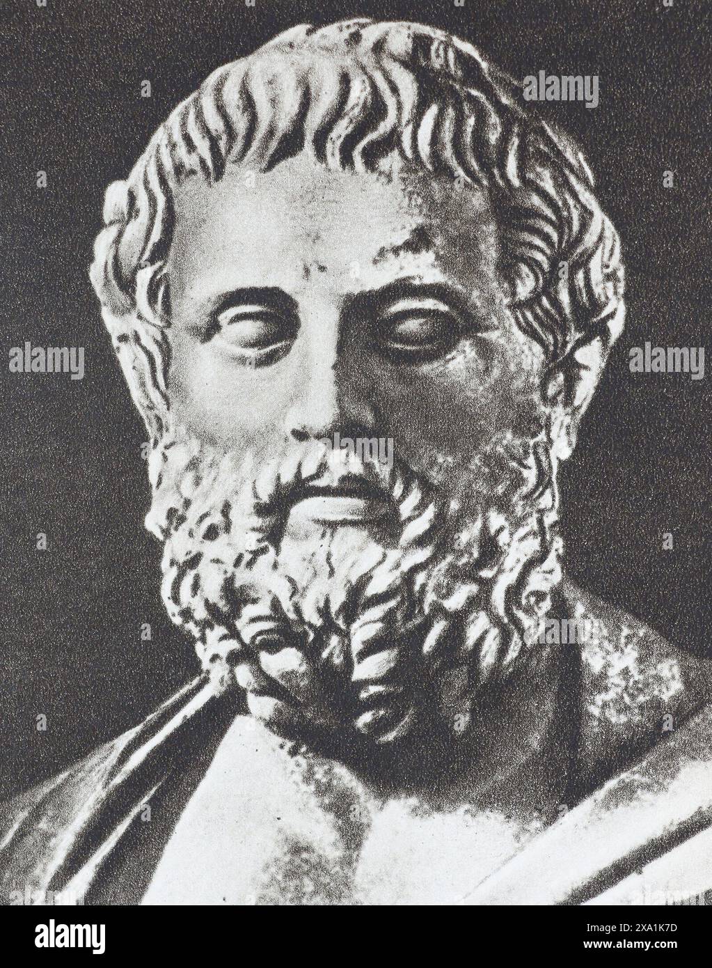 Marble bust of Sophocles - the ancient Greek tragedian. Photography ...