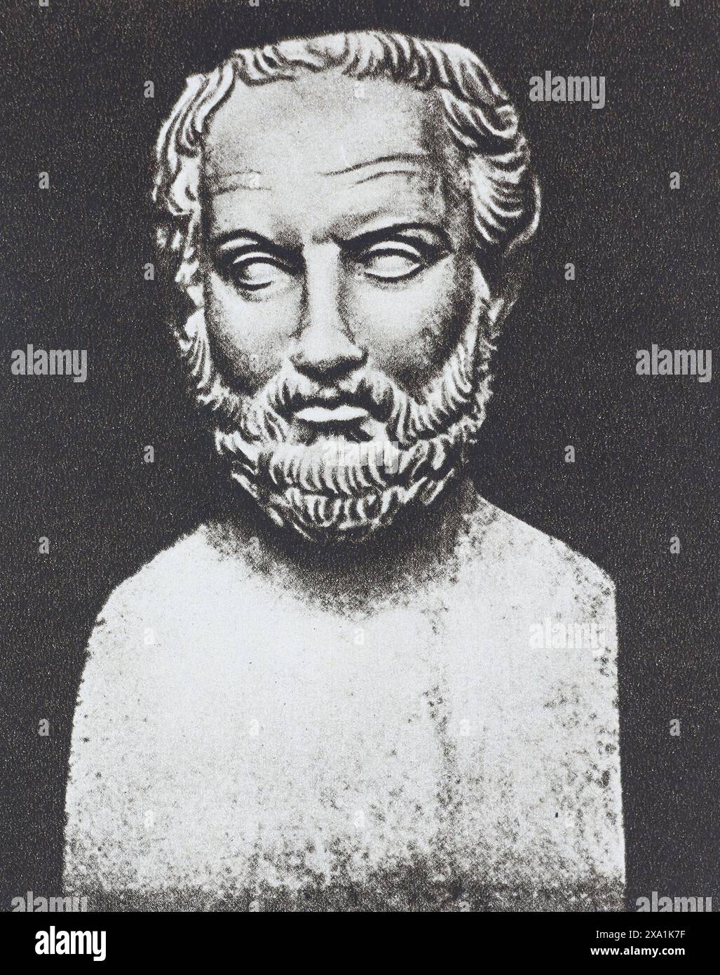 Marble bust of Thucydides - ancient Greek historian. Photography from ...