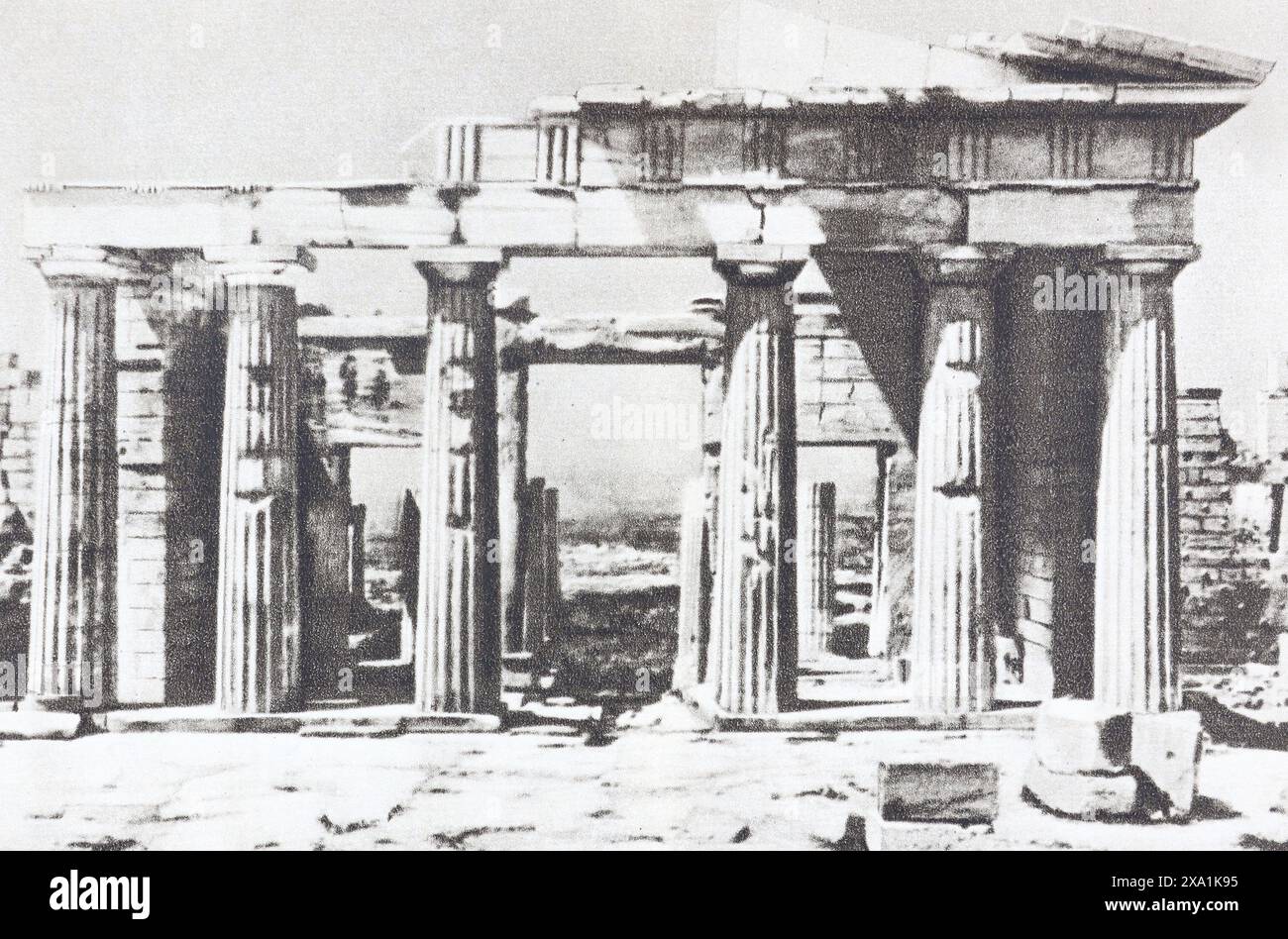 Propylaea of the Athenian Acropolis. Photography from the mid-20th ...