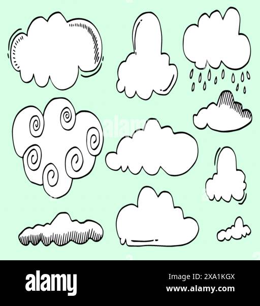 Set of vector clouds. Design elements Stock Vector Image & Art - Alamy