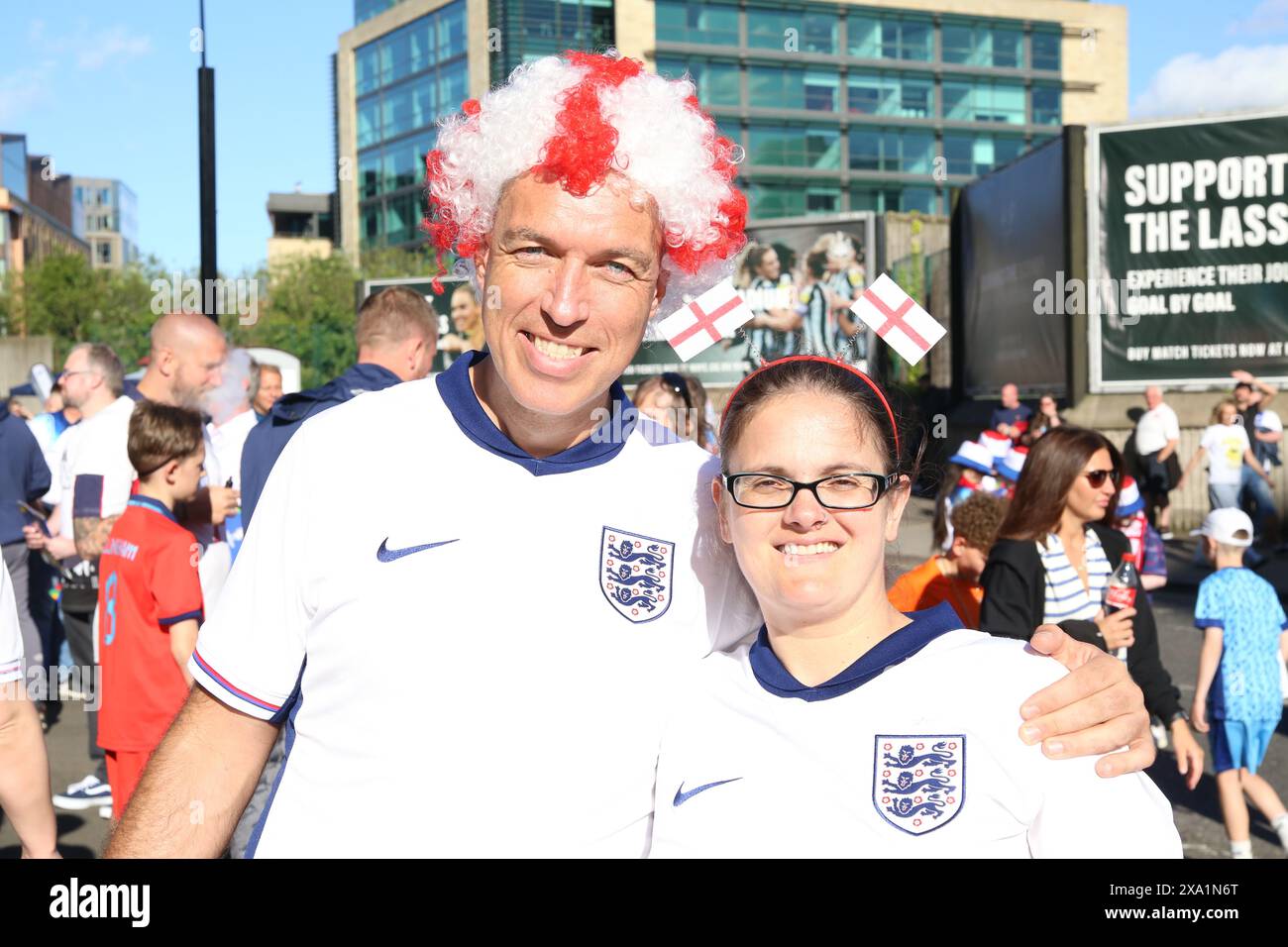 England Football Fans, England face Bosnia and Herzegovina at St James ...