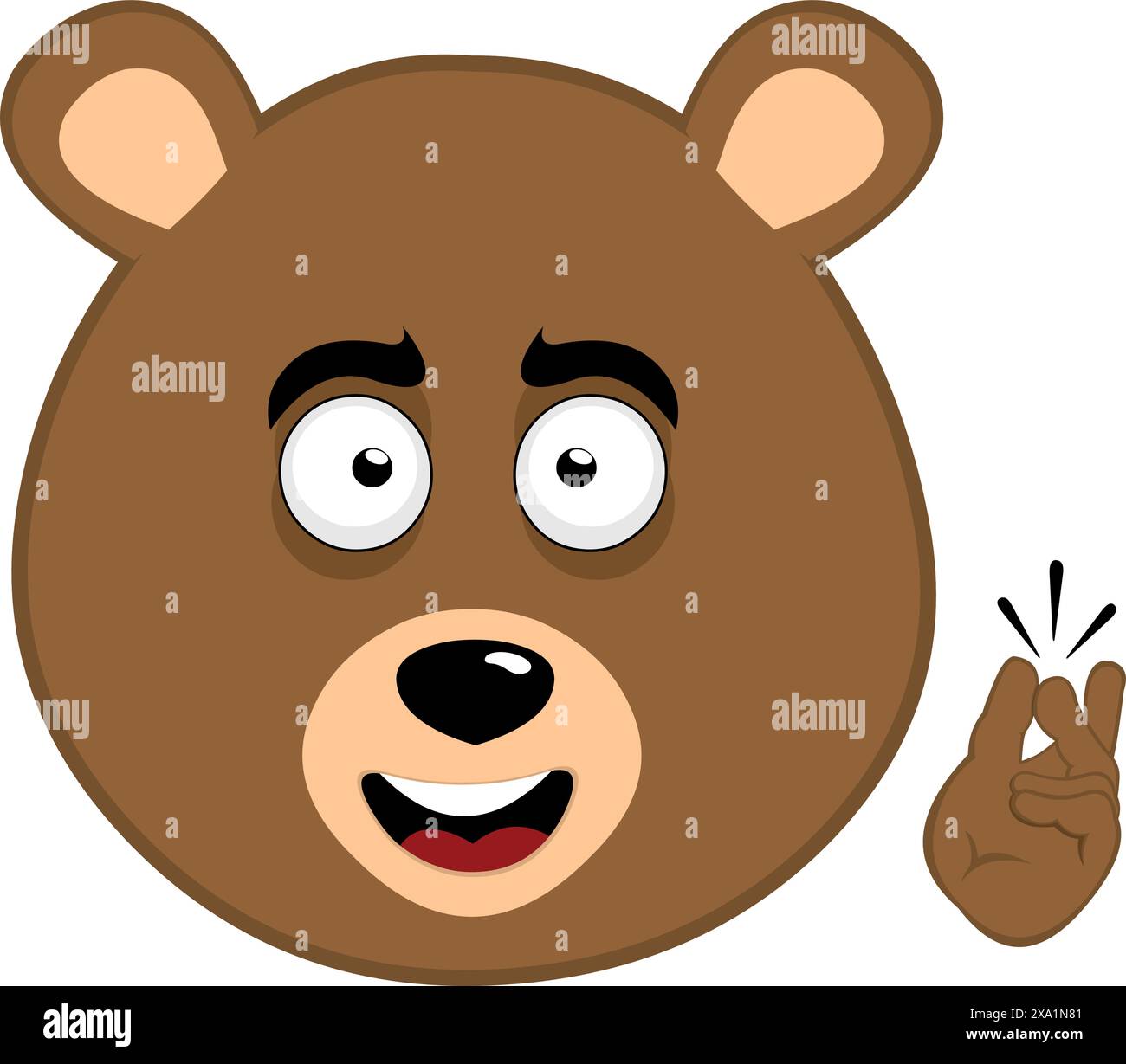 vector illustration face brown bear grizzly cartoon snapping your ...