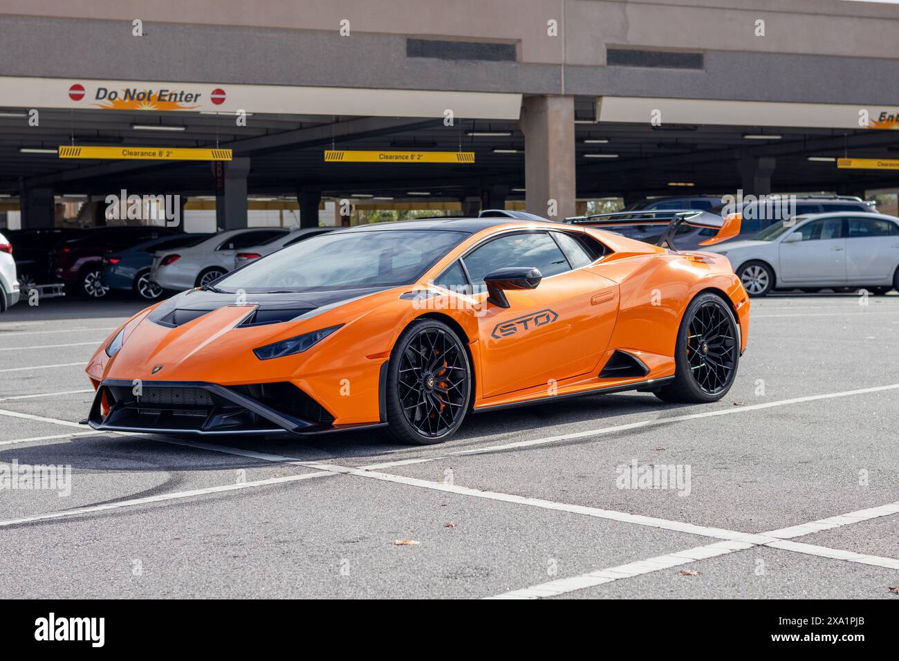 First photo I ever took with my new Canon R50, orange Lamborghini ...
