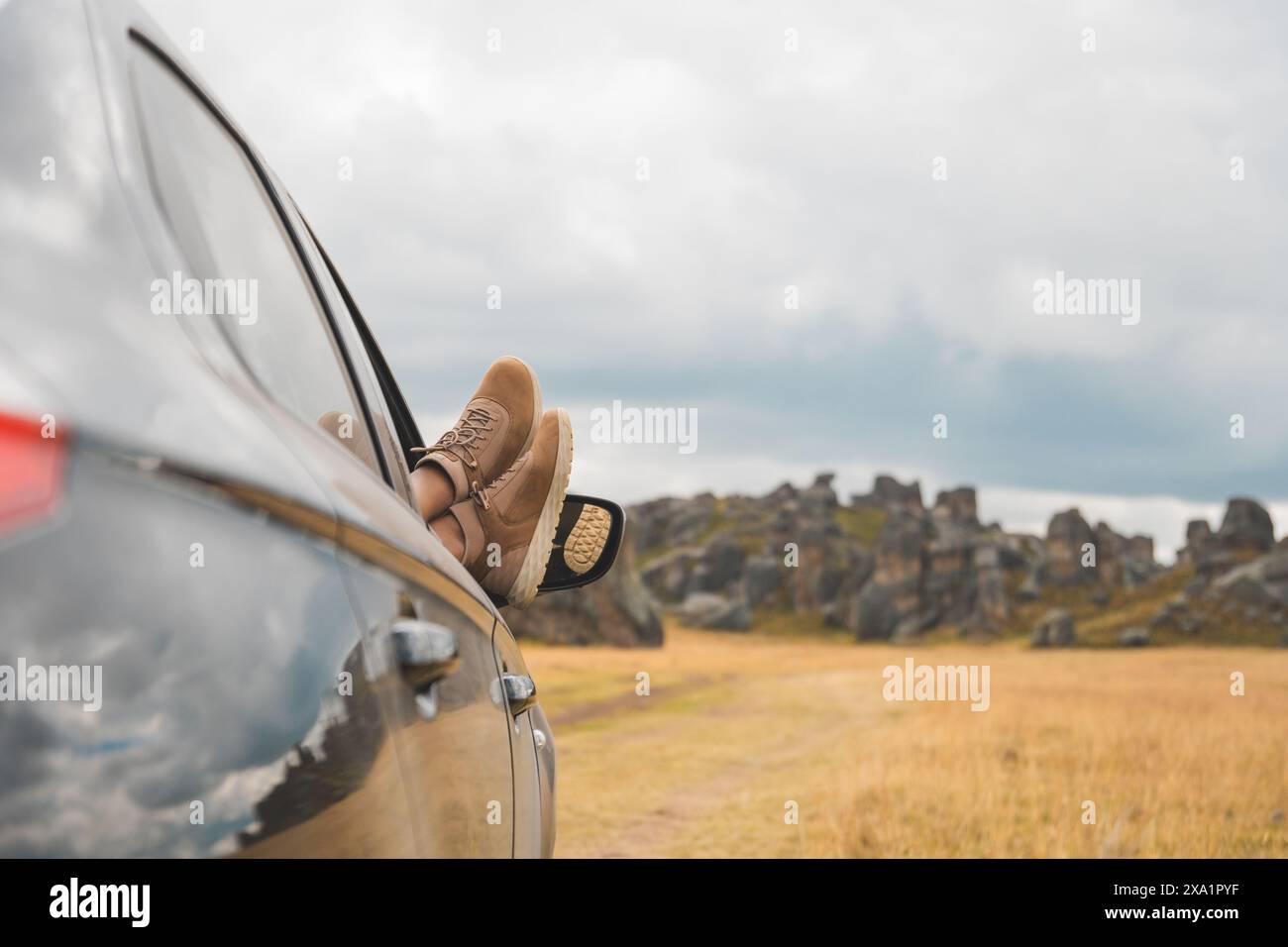 Woman laying down car hi-res stock photography and images - Alamy