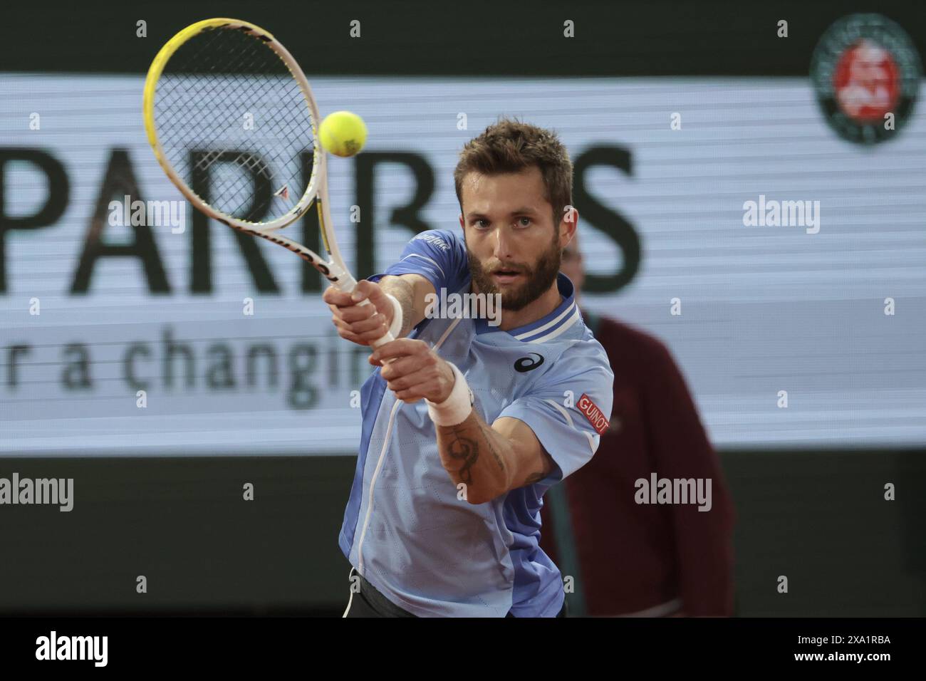 Corentin Moutet of France during day 8 of the 2024 French Open, Roland ...