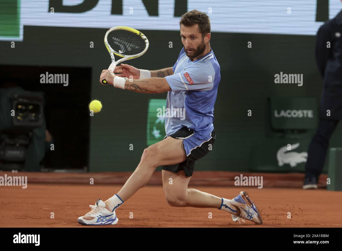Corentin Moutet of France during day 8 of the 2024 French Open, Roland ...