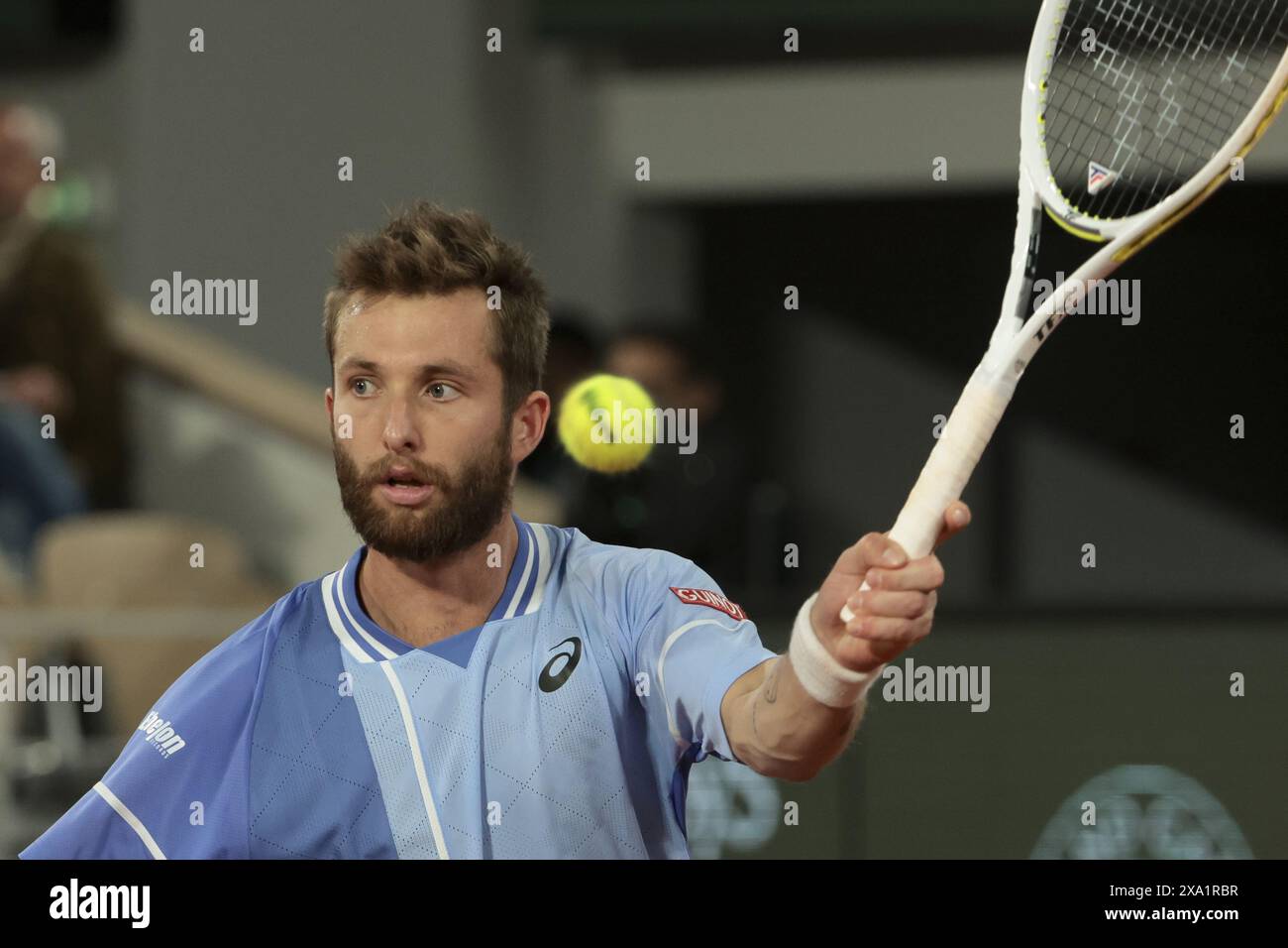 Corentin Moutet of France during day 8 of the 2024 French Open, Roland ...