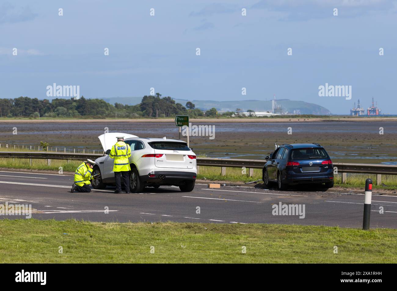 3 June 2024. A9 at junction with B9176, Skiach Services,Evanton ...
