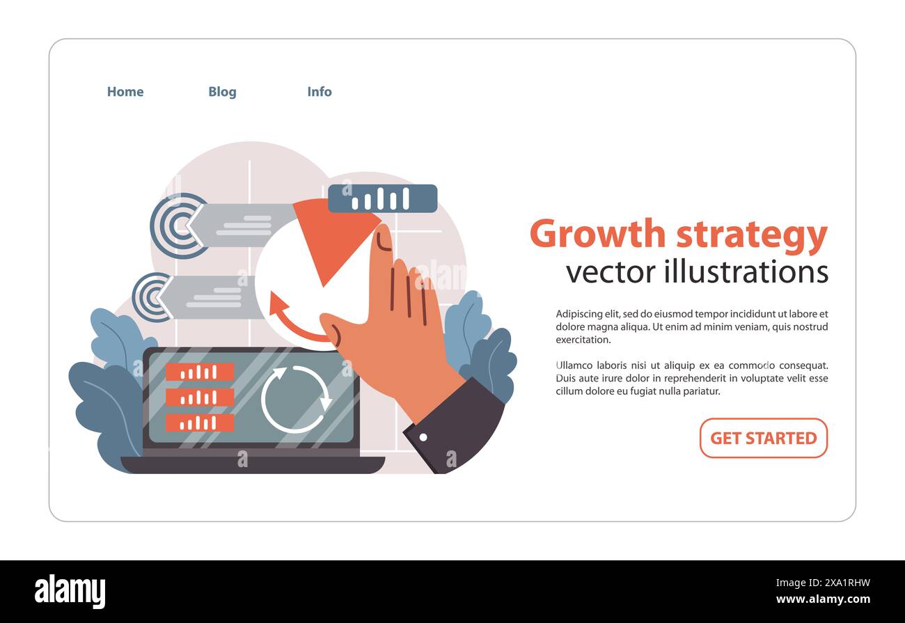 Market penetration concept. A professional adjusts growth strategy pie ...