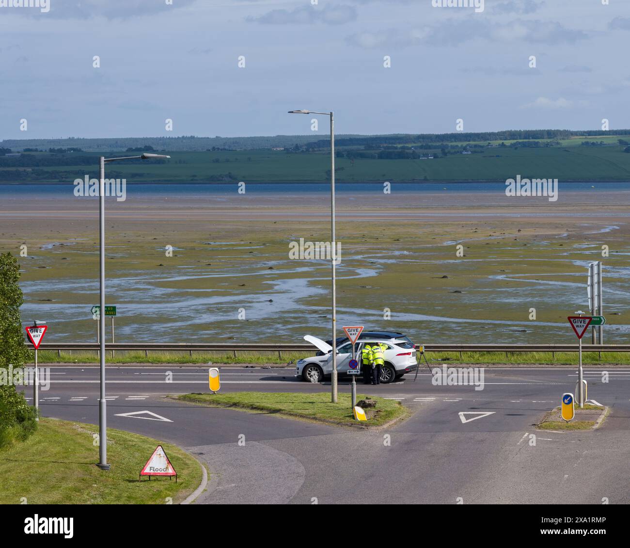 3 June 2024. A9 at junction with B9176, Skiach Services,Evanton ...