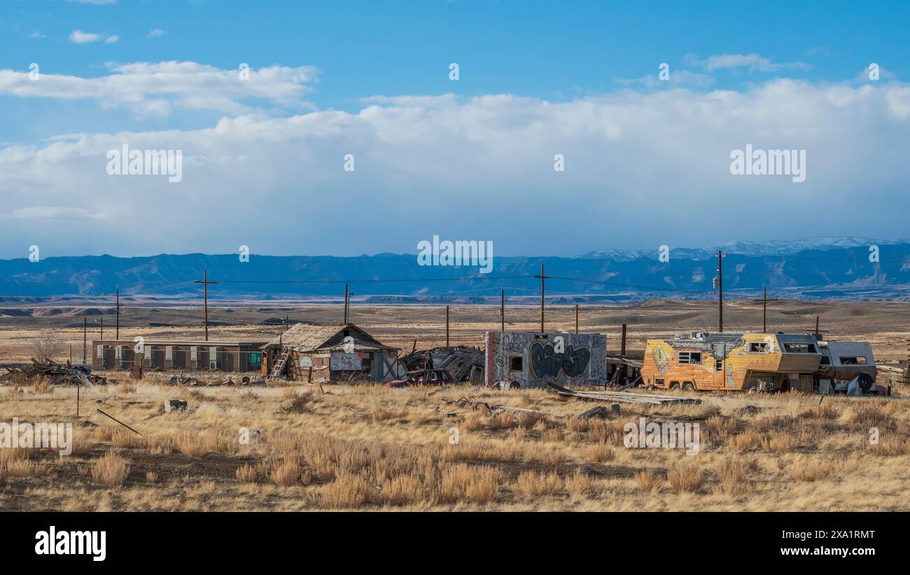 What's left of the old railroad town of Cisco, Utah Stock Photo - Alamy